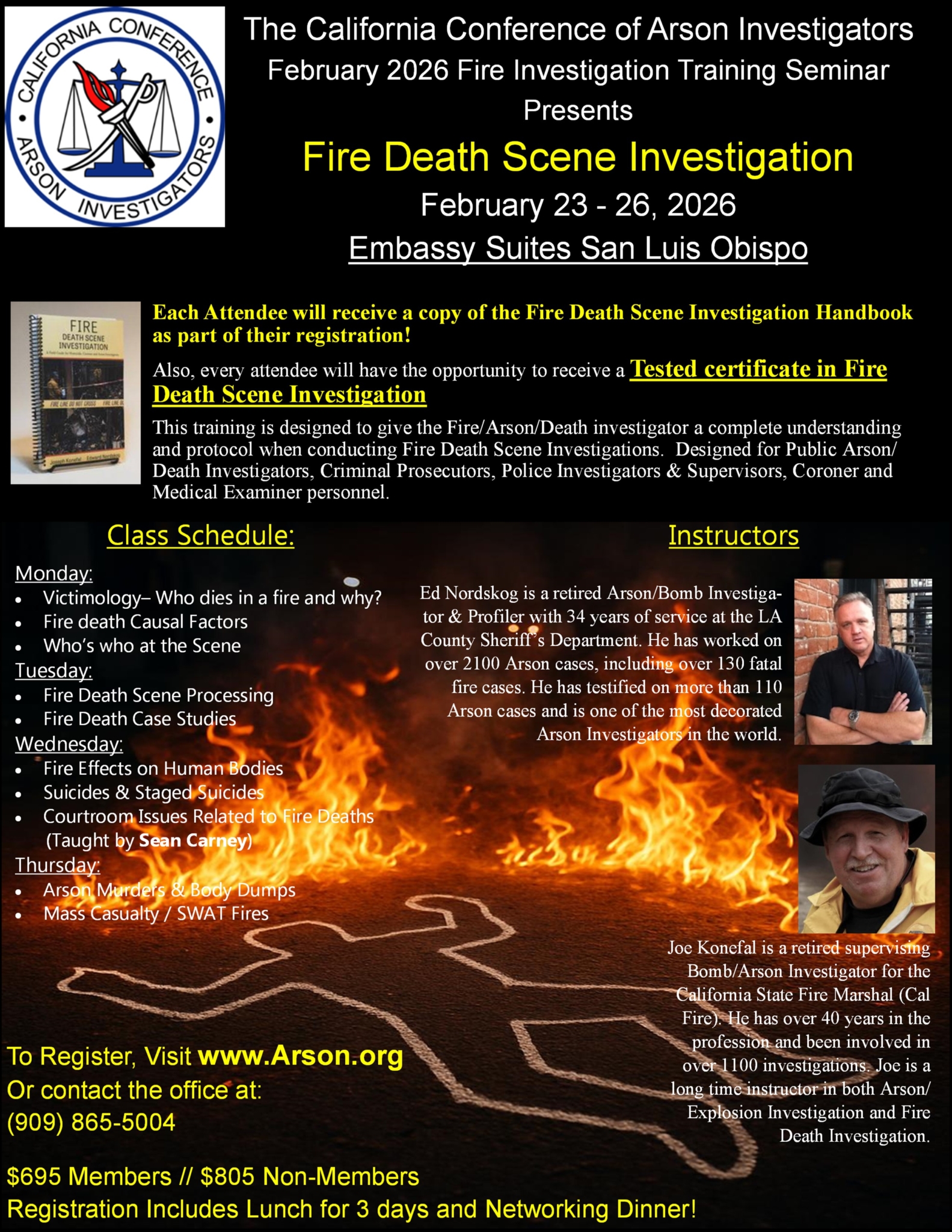 Upcoming Training – California Conference of Arson Investigators